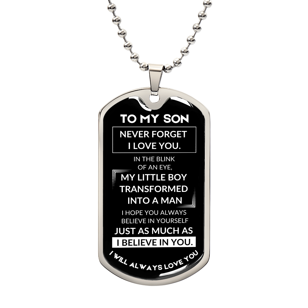 Dog Tag Necklace - To My Son – Amy's Gift Haven